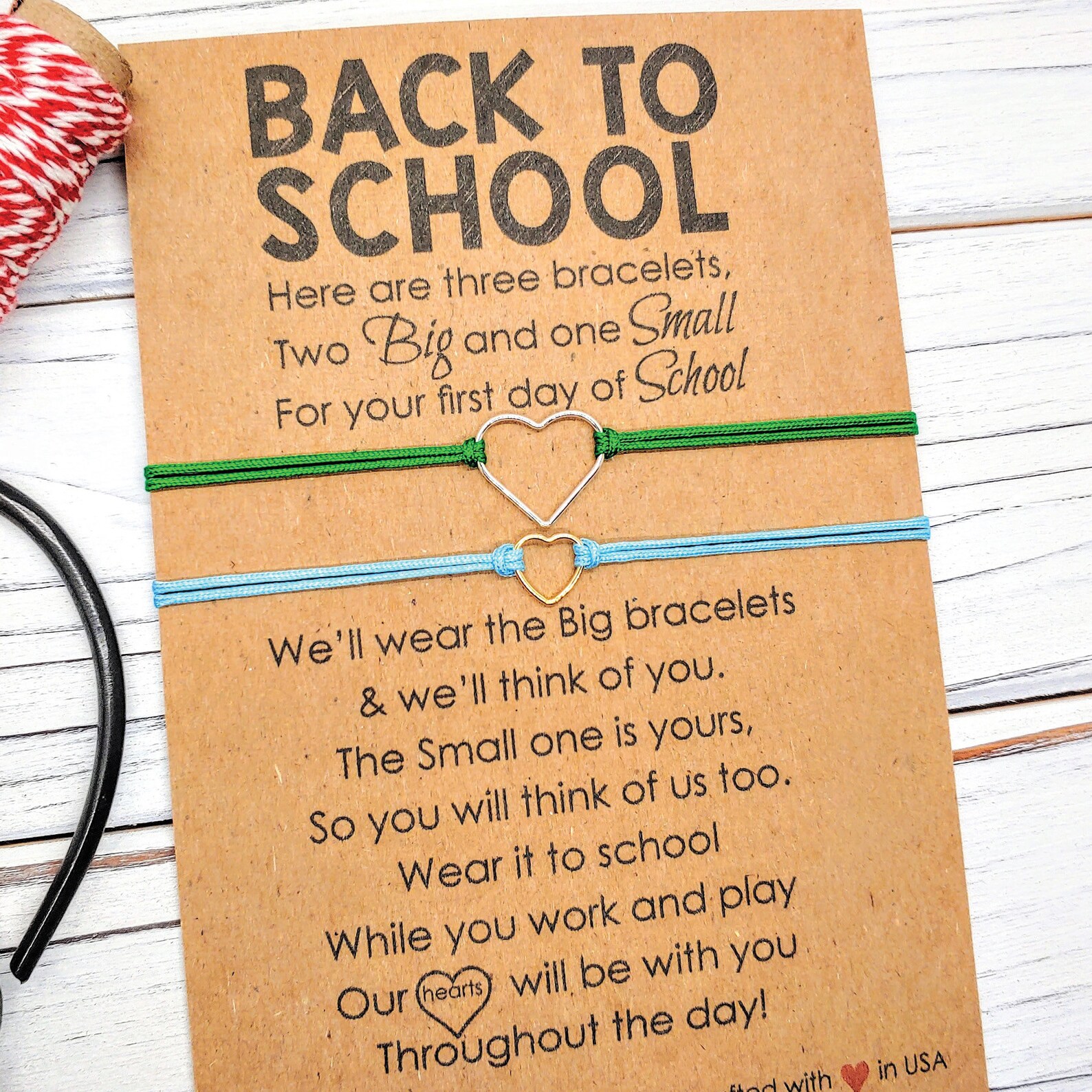 Back to School Bracelet Mother Daughter Bracelet First Day of School ...