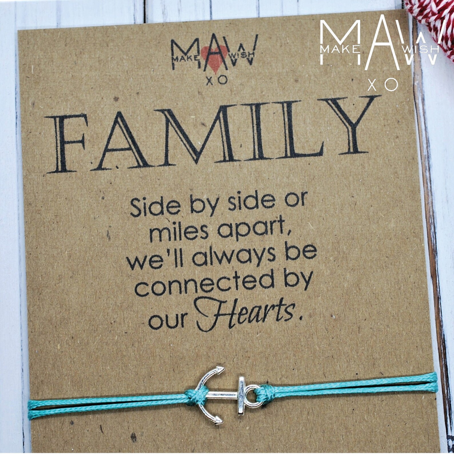 Family Christmas Gift • Friendship Bracelet • Wish Bracelet ...