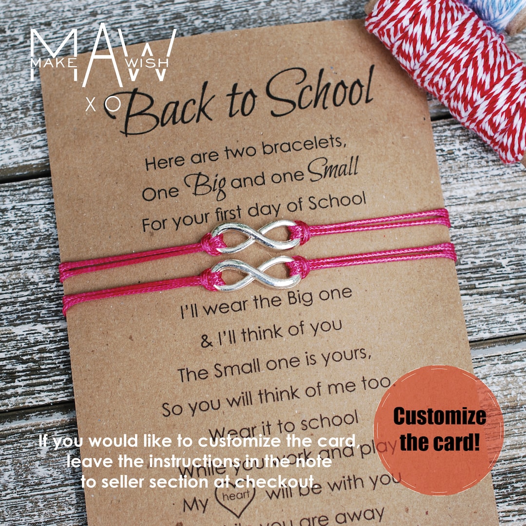 Back to School Friendship Bracelet First Day of School Bracelet Anxiety ...
