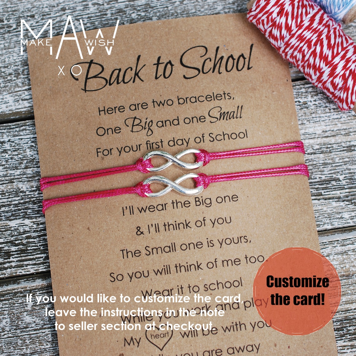 Back to School Friendship Bracelet First Day of School Bracelet Anxiety ...