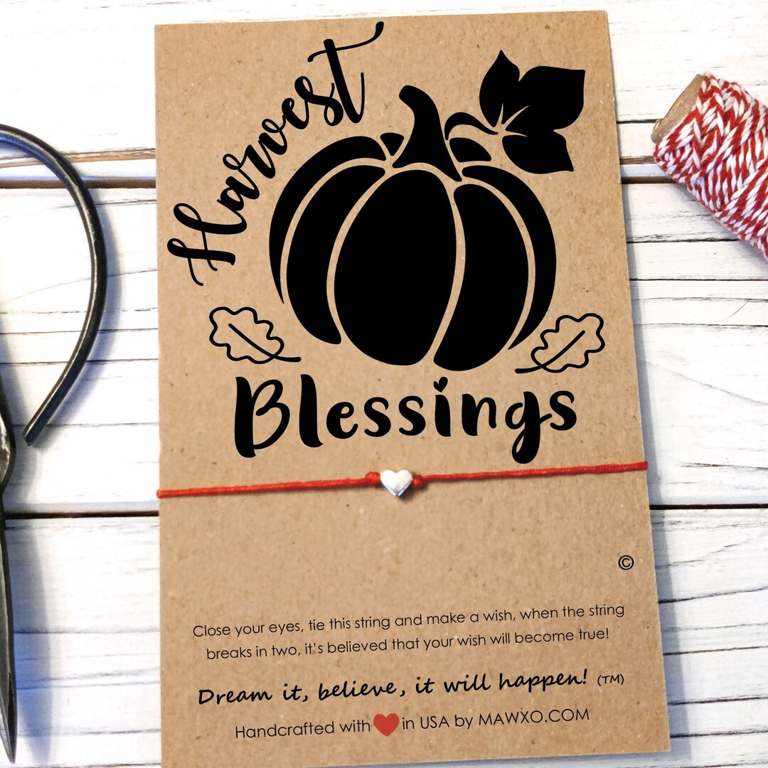 Harvest Blessing Bracelet Thanksgiving Bracelet Thanksgiving Gift Fall ...
