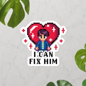 I Can Fix Him Sticker - Shane Stardew Valley Pixel Art Heart Decal - Etsy