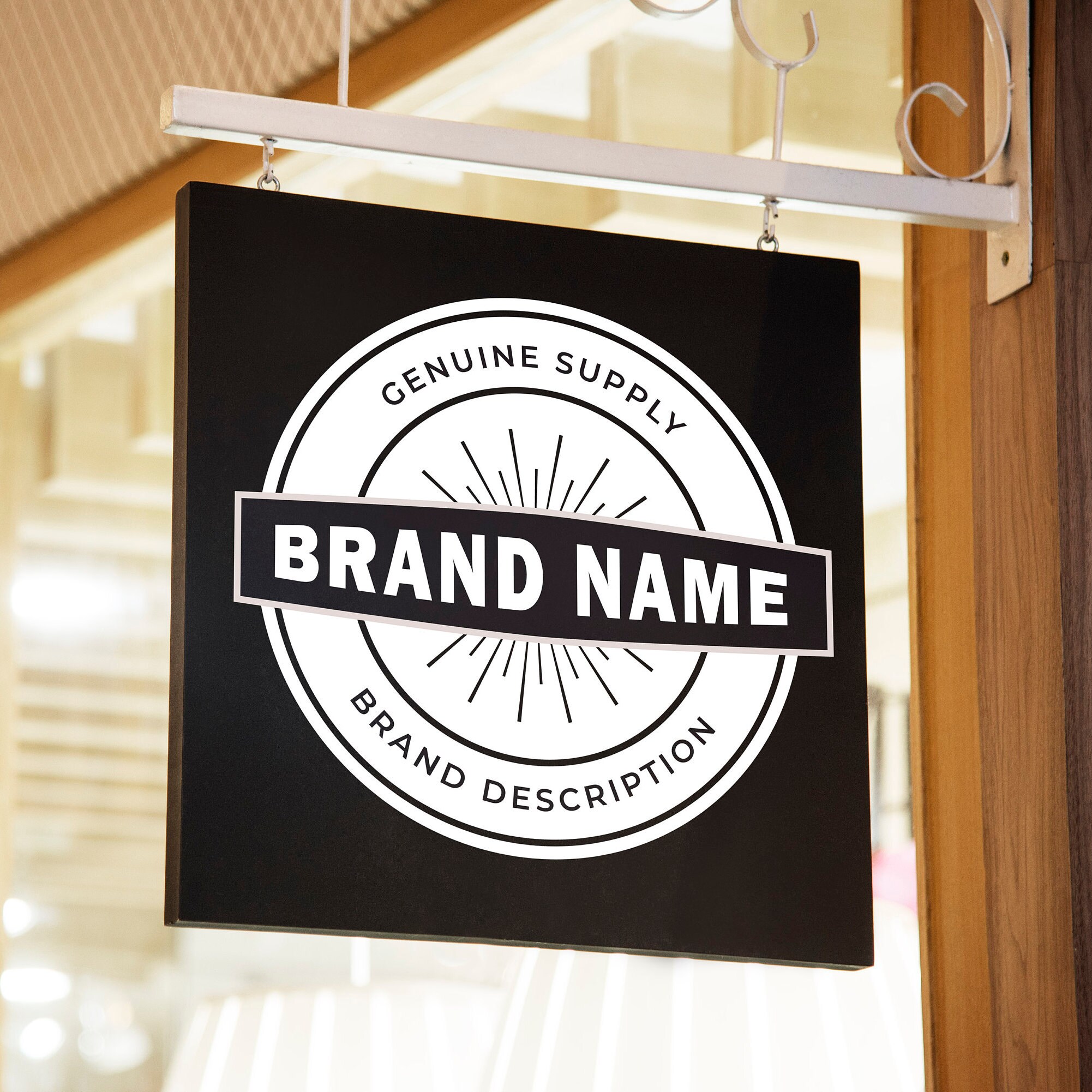 Vintage Badge Logo, Retro Premade Logo Design, Text Logo, Barbershop ...