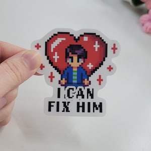 I Can Fix Him Sticker - Shane Stardew Valley Pixel Art Heart Decal - Etsy