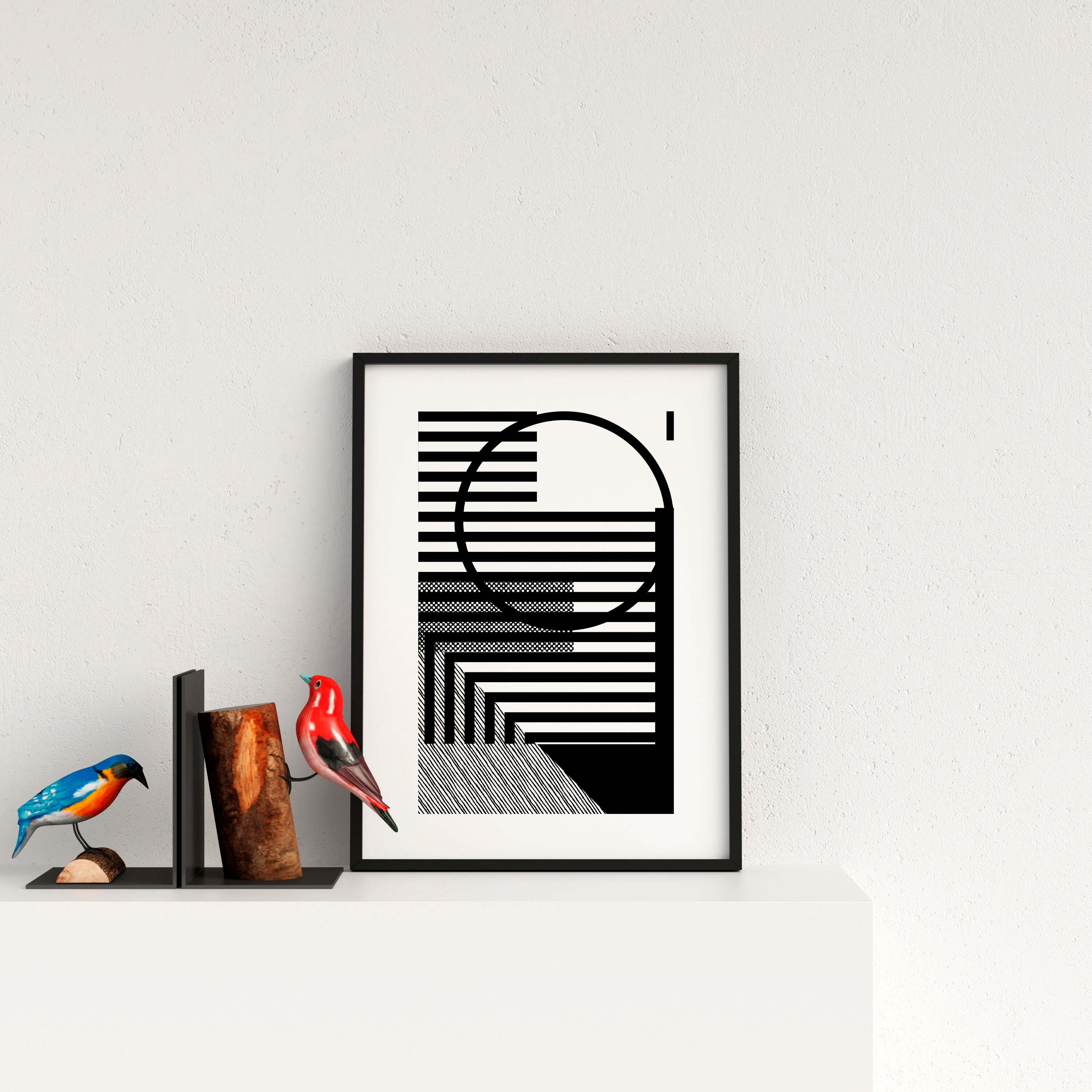 Sérigraphie originale. Impression Bauhaus Noir et Blanc - Etsy France