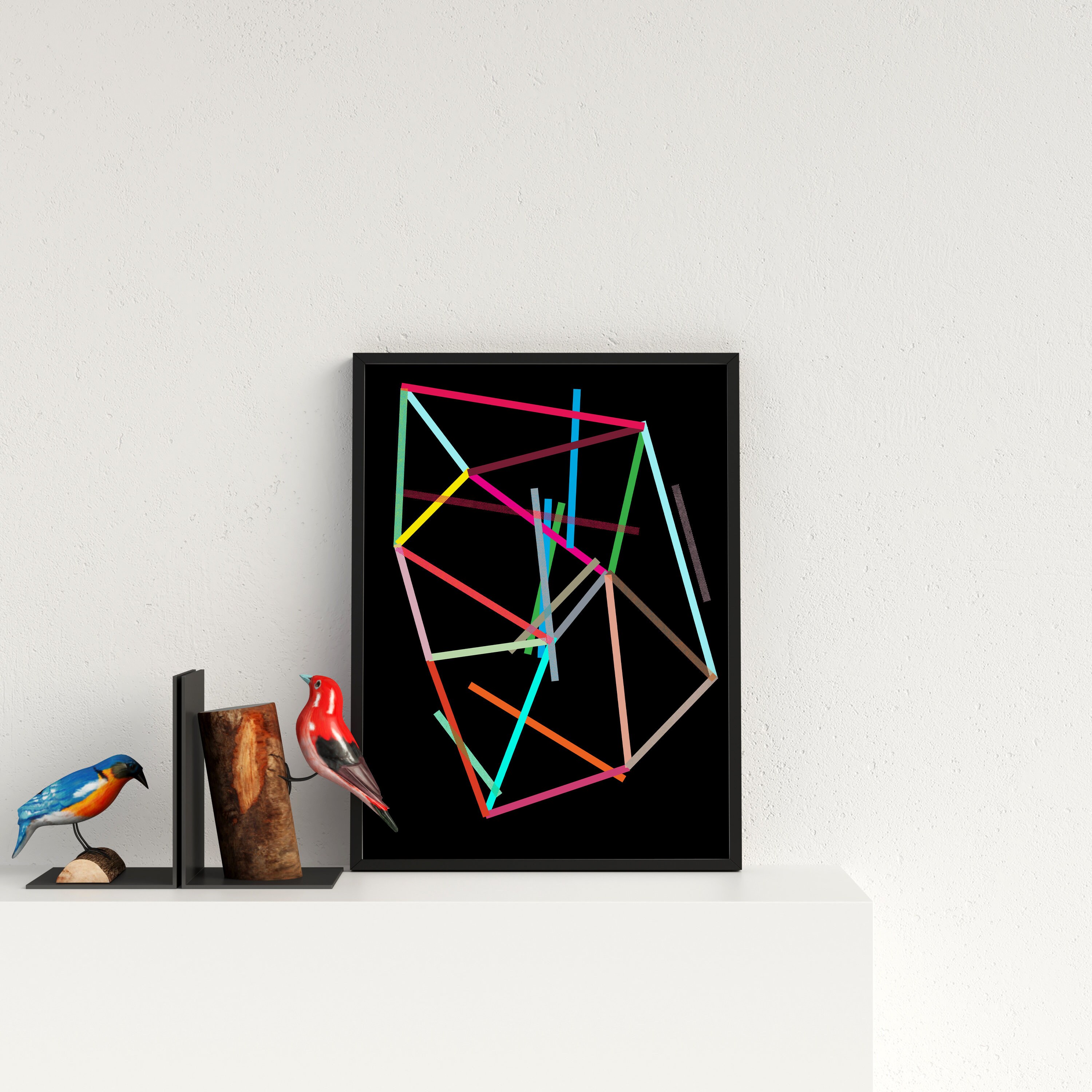 Abstract Wall Art Minimal Geometric Art Print. Fine Art | Etsy