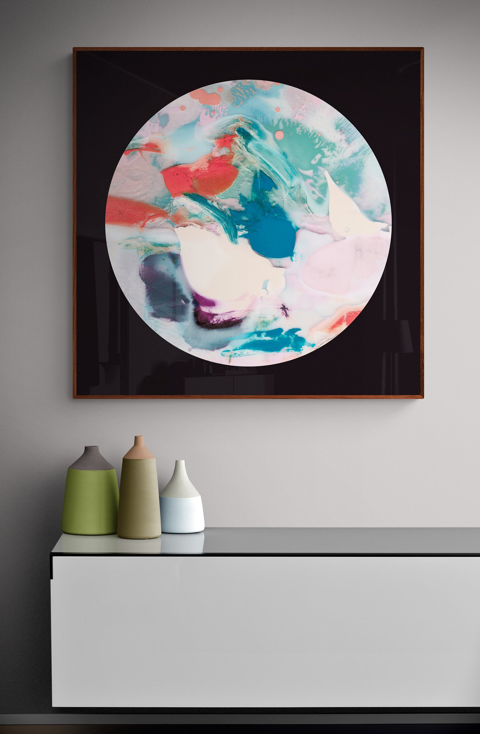 Large Abstract Art Print. Circular Artwork. Giclee Print. - Etsy