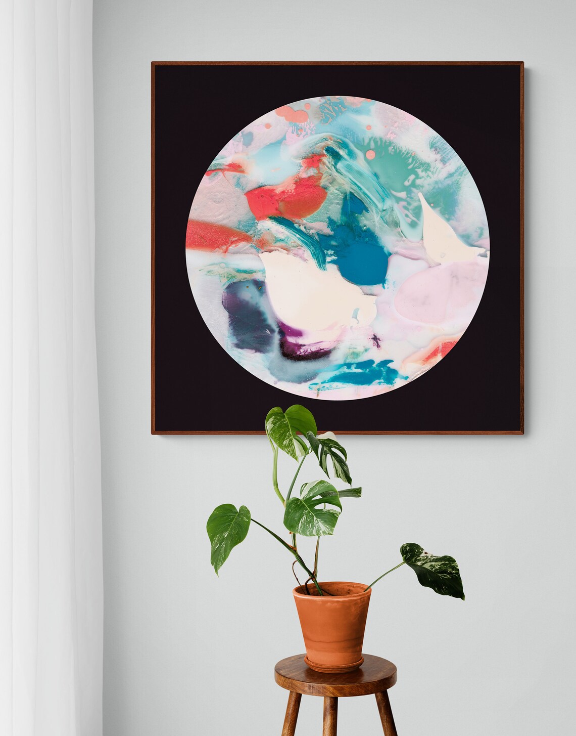 Large Abstract Art Print. Circular Artwork. Giclee Print. - Etsy