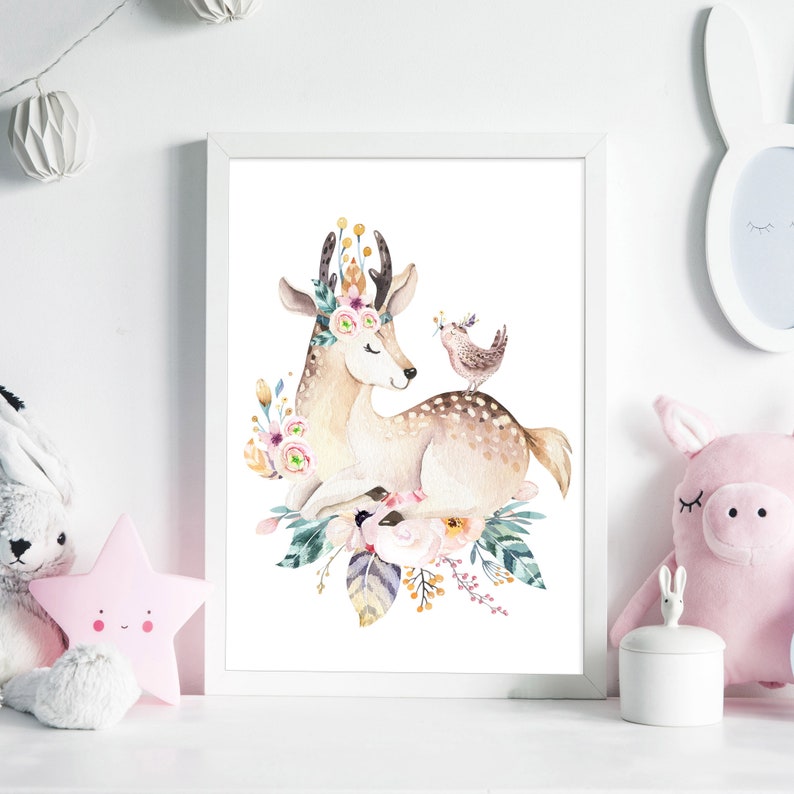 Woodland Creatures Nursery Print Set Nursery Art Baby Room - Etsy Australia