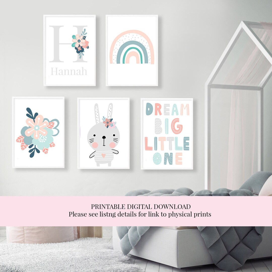 DIGITAL DOWNLOAD Printable Personalised Nursery Print, Baby Room Decor ...