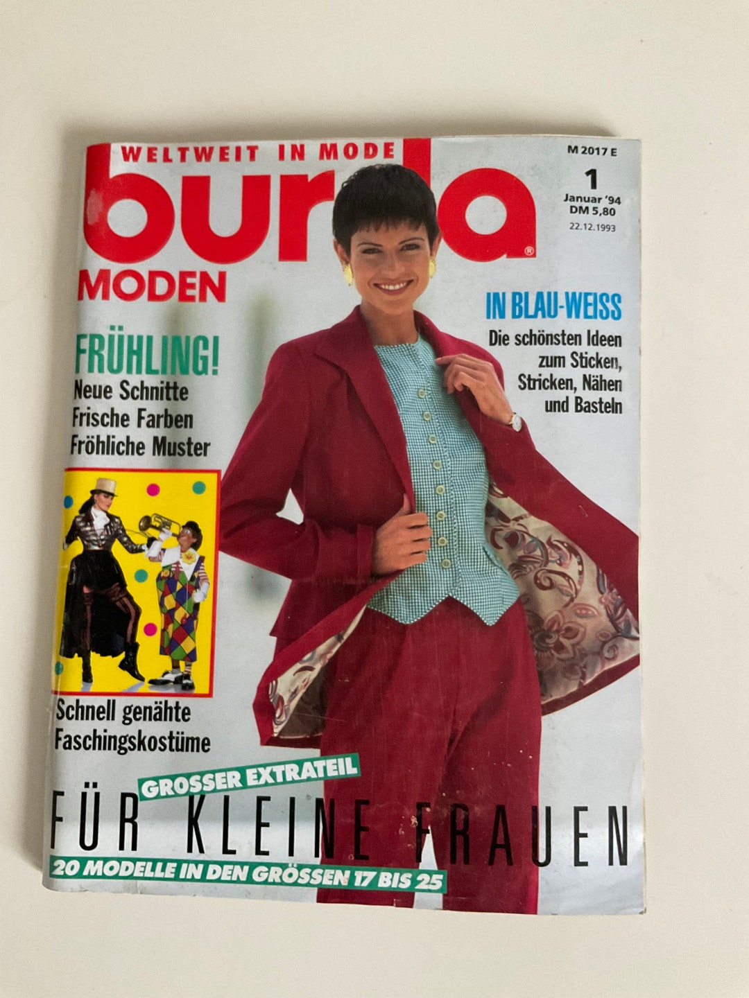Burda Moden 1 / 94 Fashion Magazine Sewing Knitting - Etsy