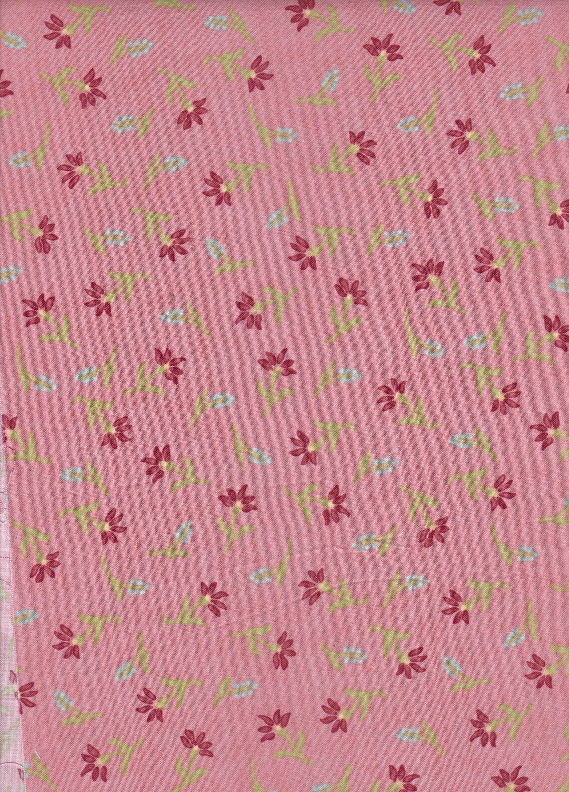 Patchwork Fabric on Sale Cotton Fabric Pink With Light Blue - Etsy
