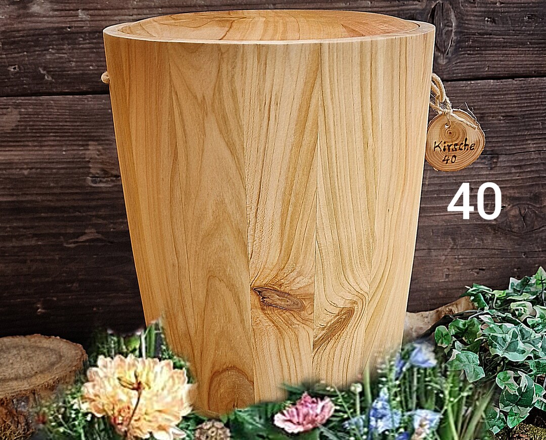 Wooden Urn Cherry Back to Nature / Natural Urn Sustainable Natural Wood ...