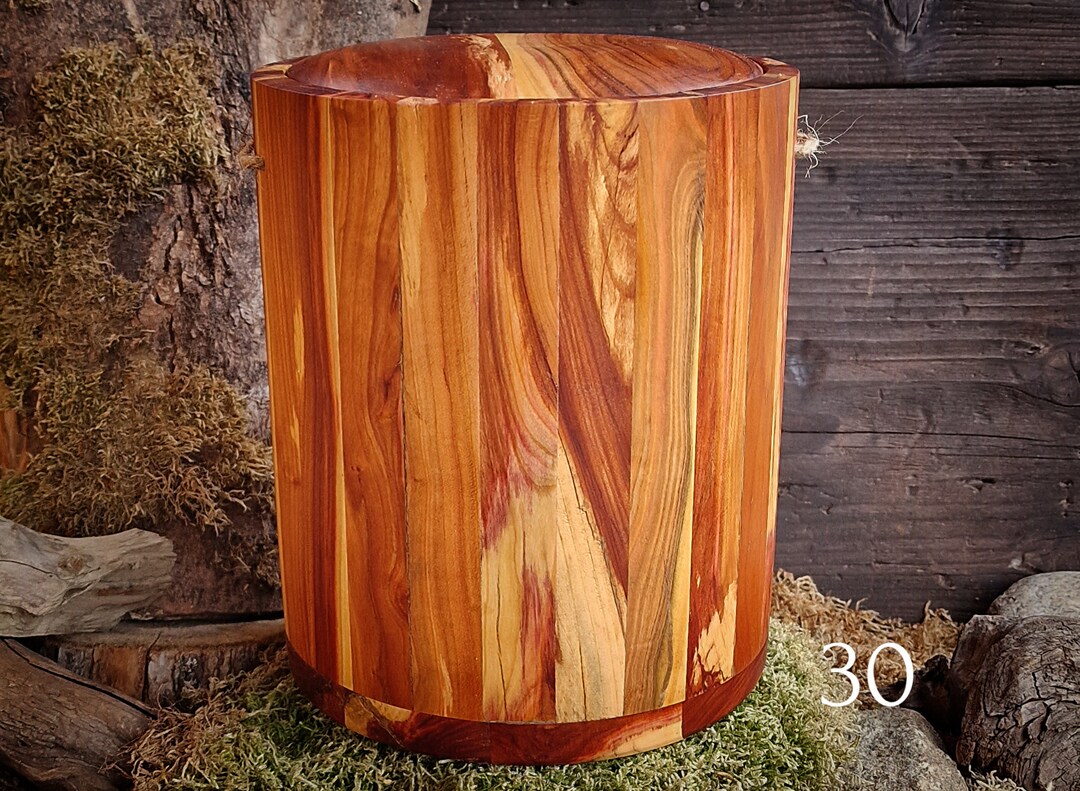 Children's Wooden Urn Small Urn Back to Nature Natural Urn Natural Wood ...