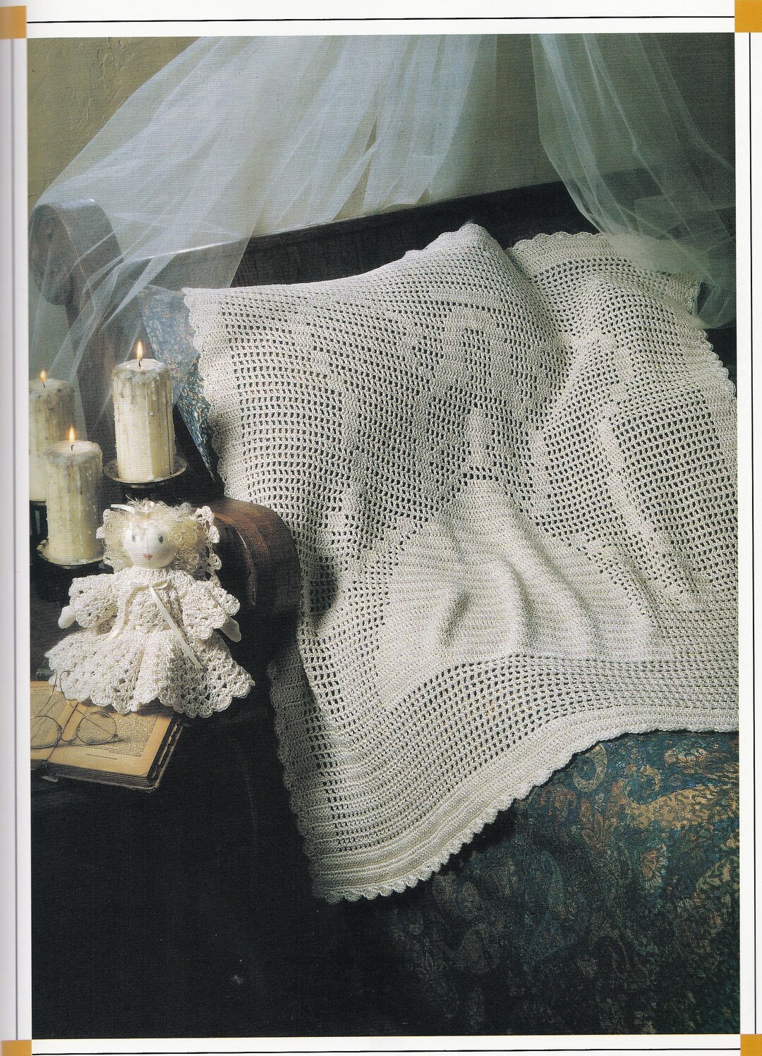 Crochet Afghan Pattern,angel Motif, Pdf Instant Download - Etsy