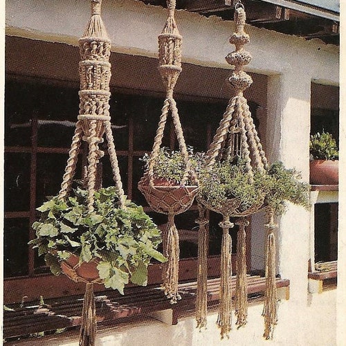 Macrame Pot Hanger Pattern Plant Hanger Home Decor Pdf - Etsy
