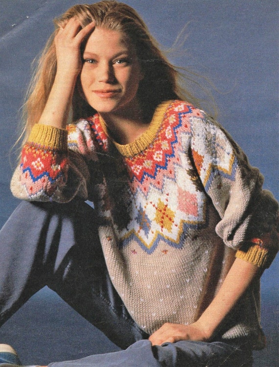 Fair-isle Sweater Pattern Pdf Instant Download - Etsy Canada