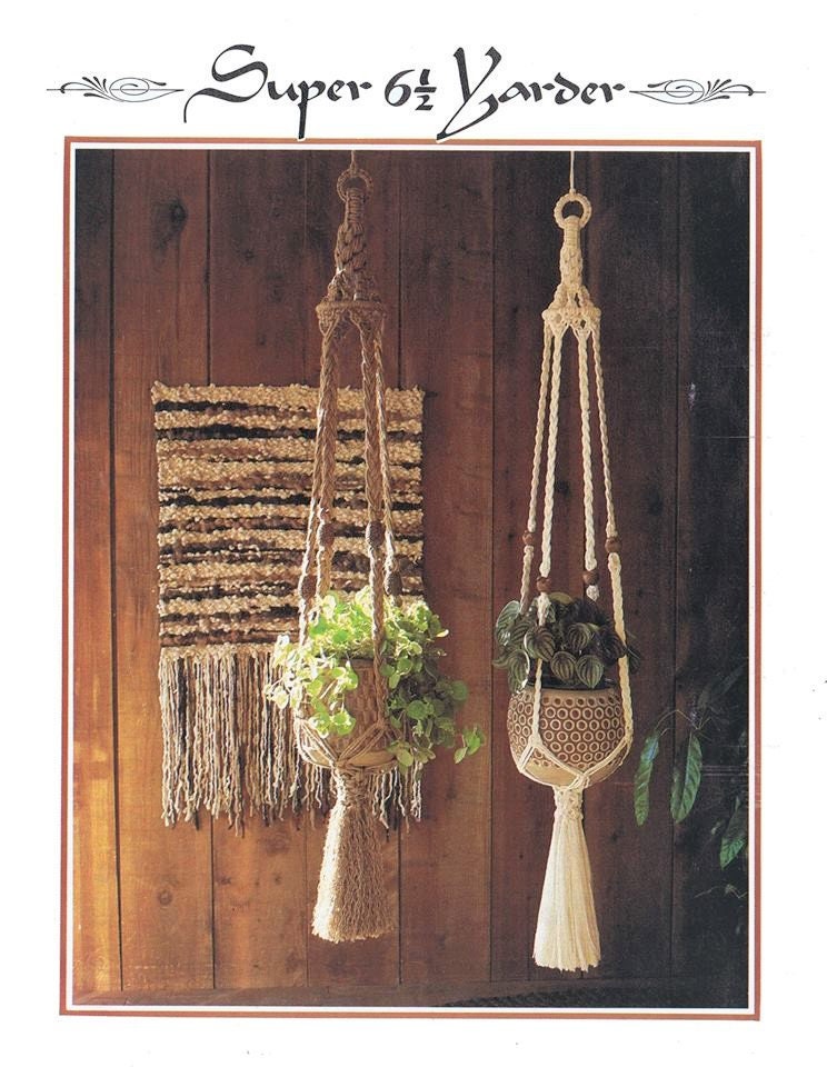 2 Macrame Plant Hanger Patterns With a Free Sampler and How to - Etsy