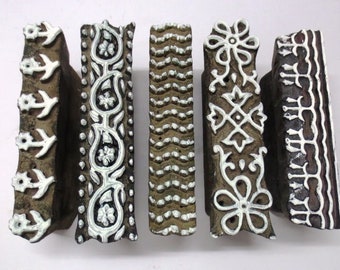 Vintage Wooden Textile Stamping Block | Etsy