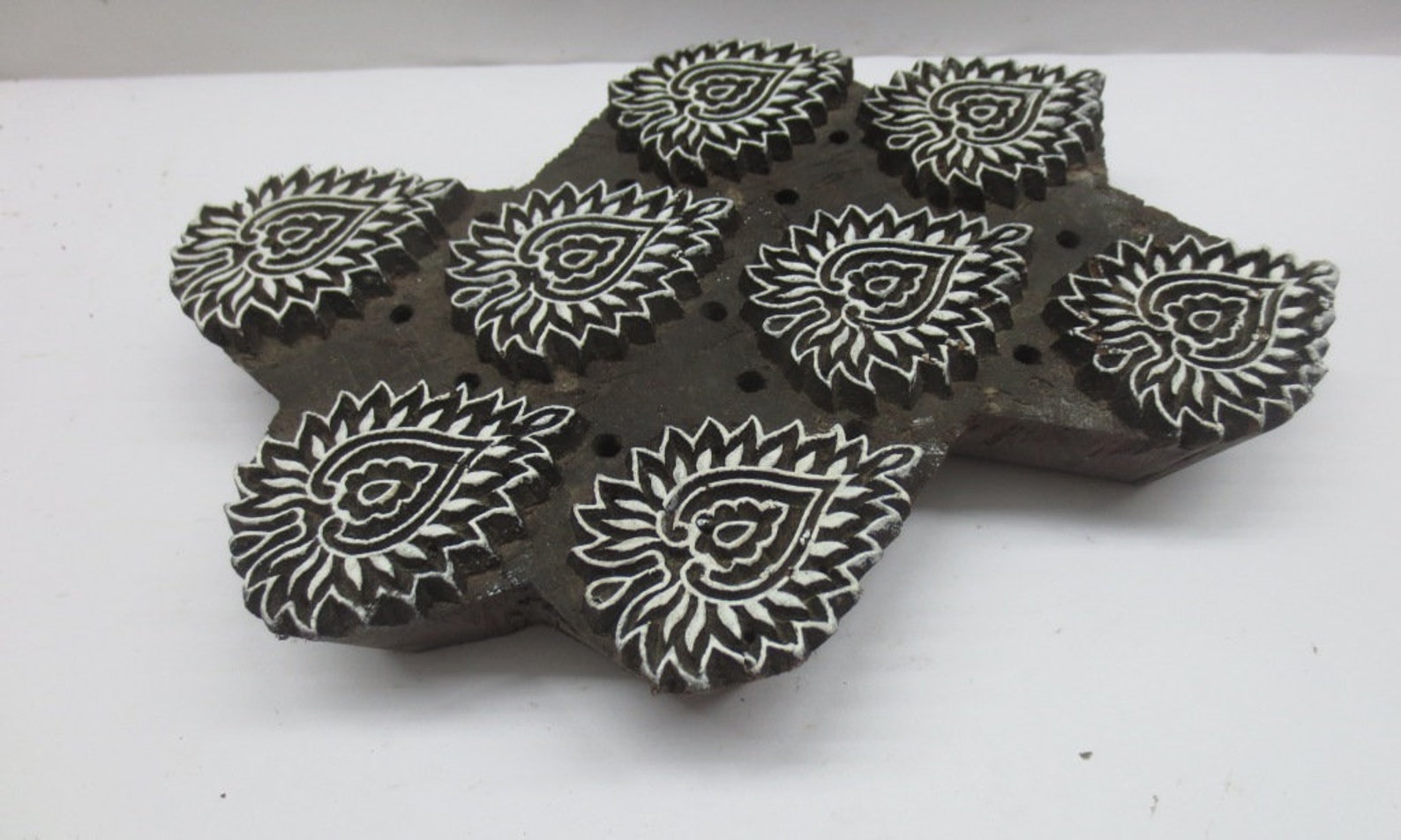 Ethnic Art Floral Pottery Stamp/hand Carved Indian Block Printing ...