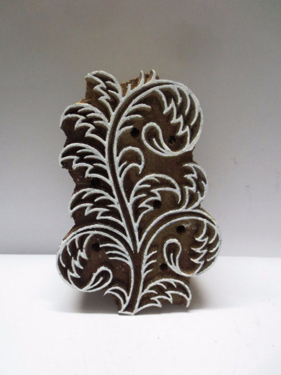 Indian Wooden Hand Block Print Stamp Clay Pottery Batik Wallpaper Tool ...
