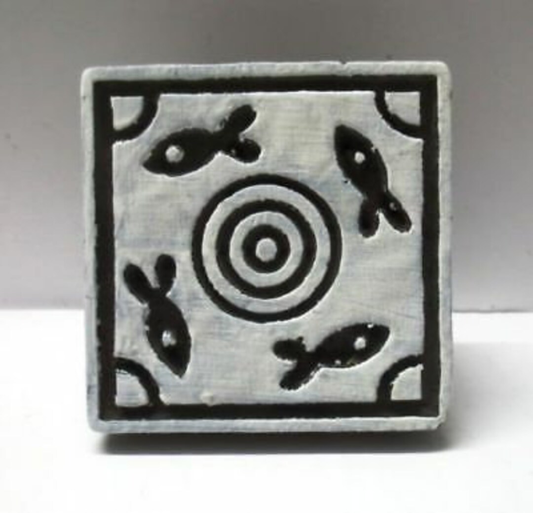 Antique Indian Wooden Block Fish Carving Design Wooden Art Decorative ...