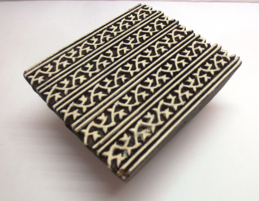 Wooden Printing Stamps Hand Carved Textile Printing on Fabric / Stamp ...