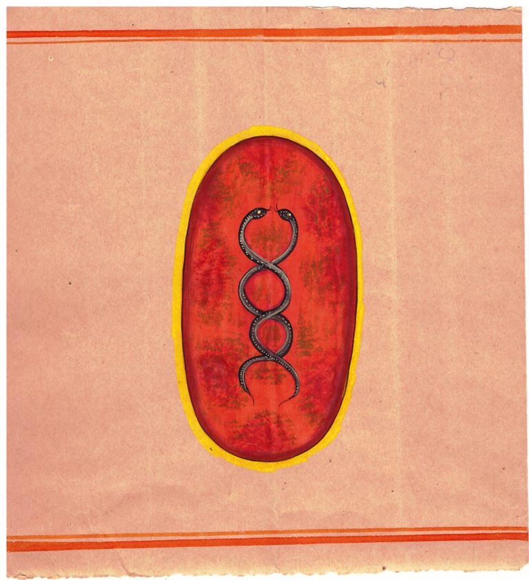 Tantra Painting on Old Paper Indian Spiritual Art Cosmic Energy Art ...