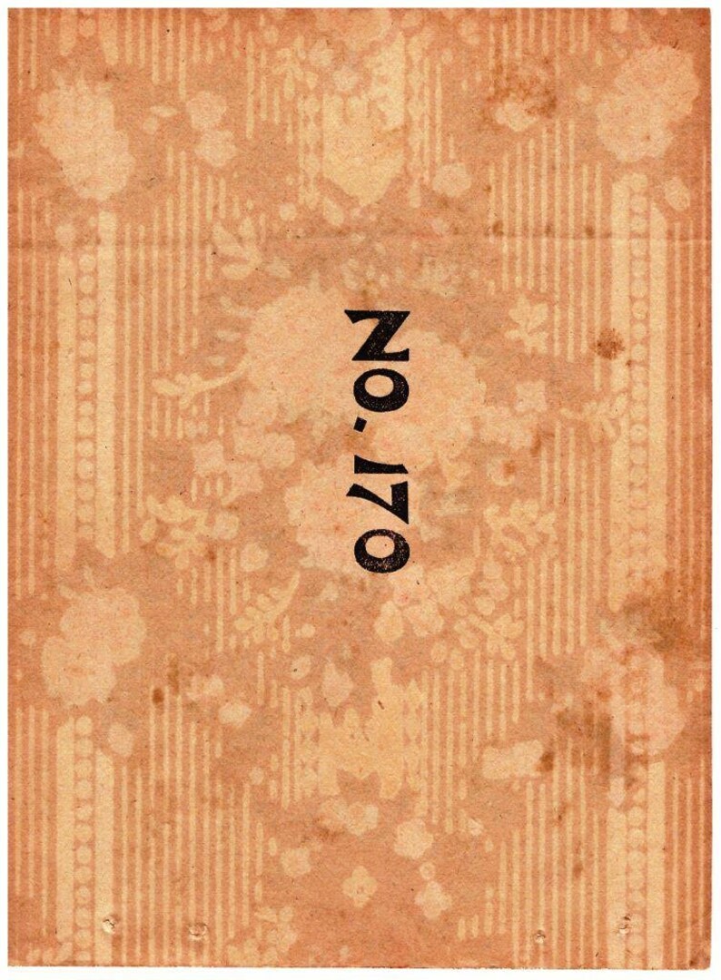 Vintage Print Hand Colored Wallpaper Catalogue Design Pattern Sample No ...