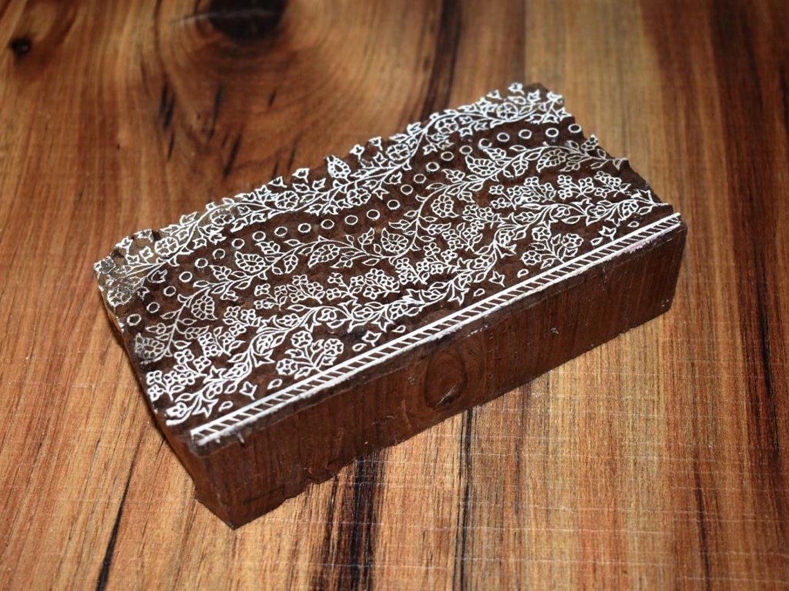 Indian Printing Wooden Blocks Hand Carved Textile Printing Fabric Block ...
