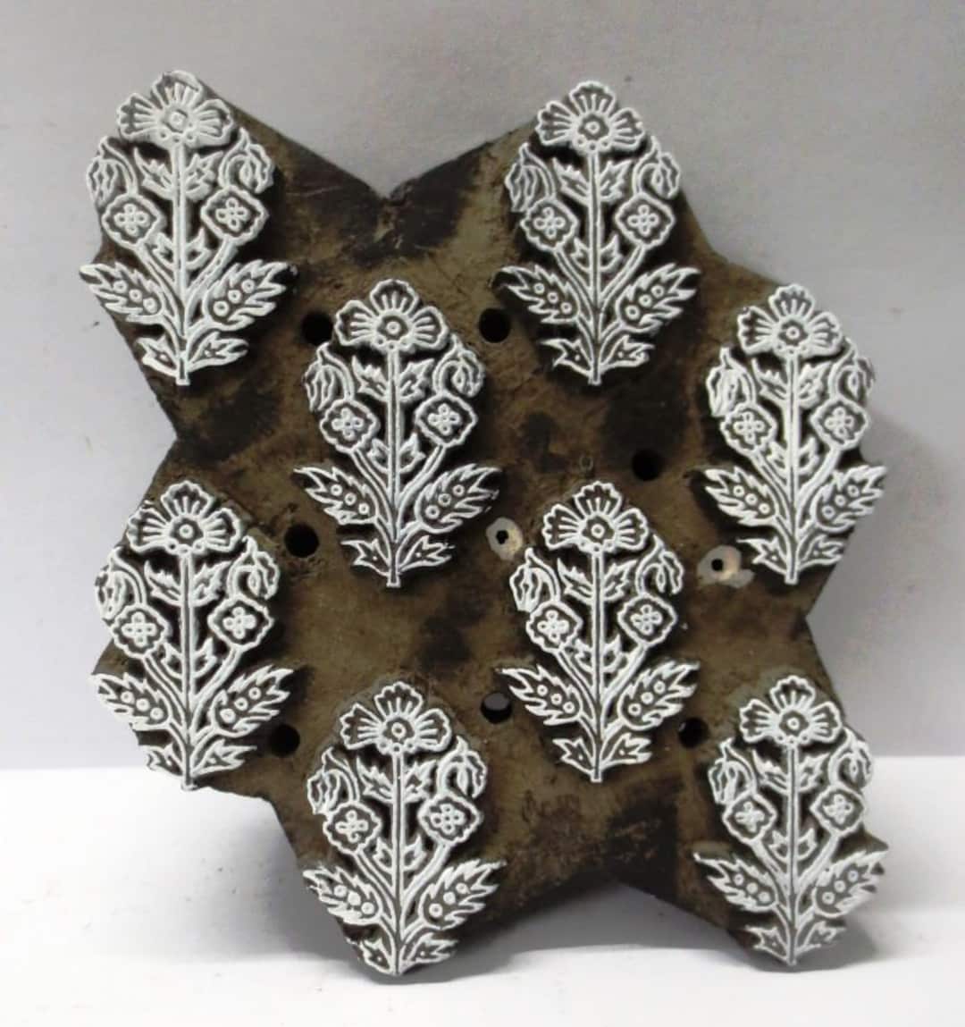 Indian Printing Wooden Blocks Hand Carved Textile Printing Fabric Block ...