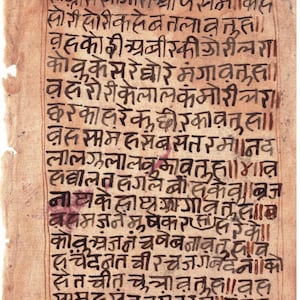 Old Indian Miniature Painting Vintage Old Paper Handwritten Manuscript ...