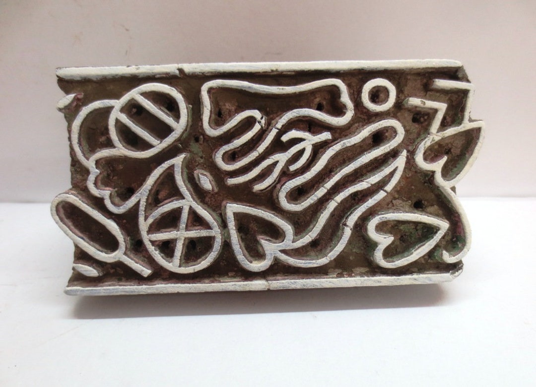 Indian Wooden Block Design Hand Carved Block Print Wood Stamps Wooden ...