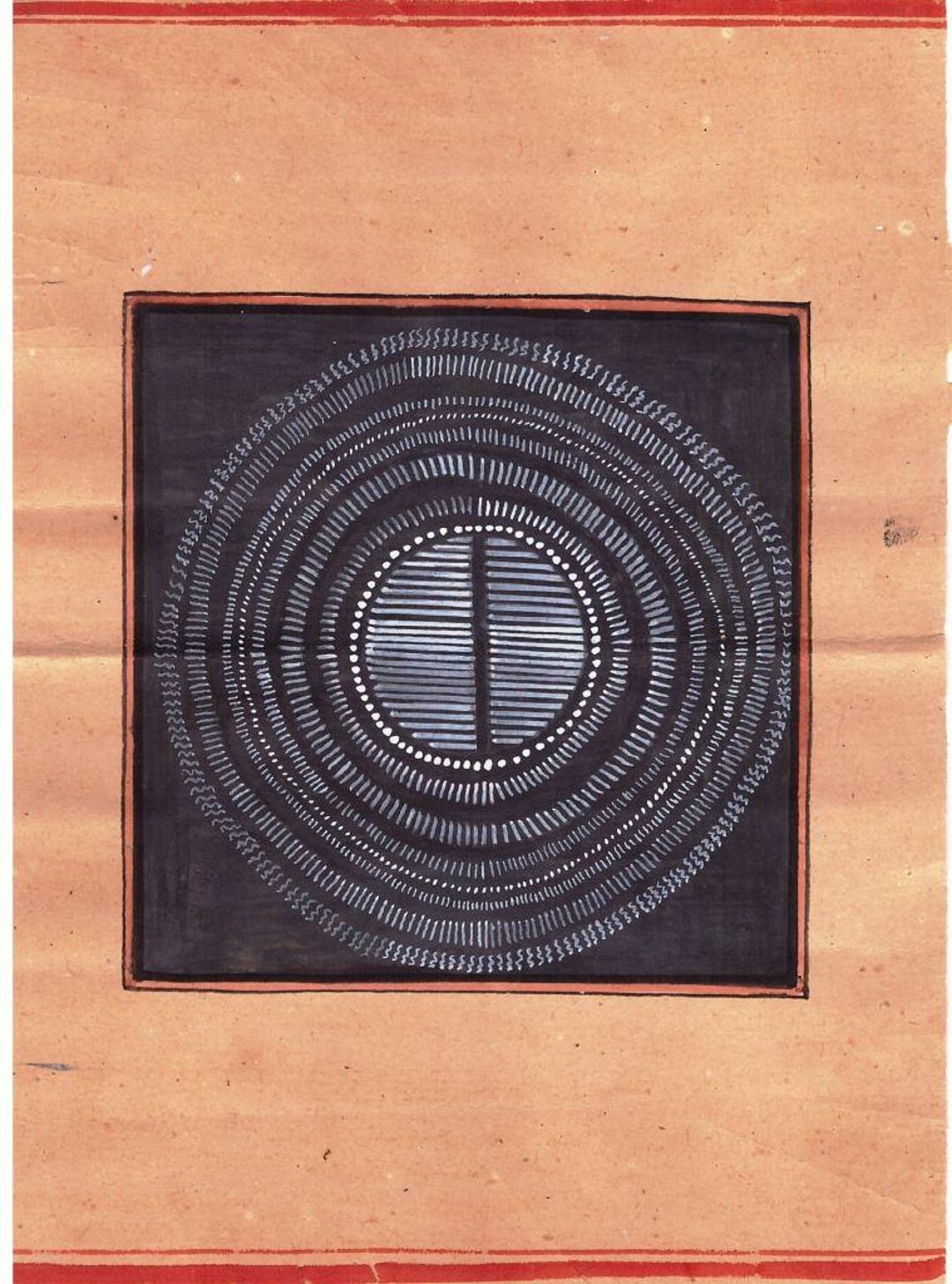 Tantra Painting on Old Paper Indian Spiritual Art Cosmic Energy Art ...