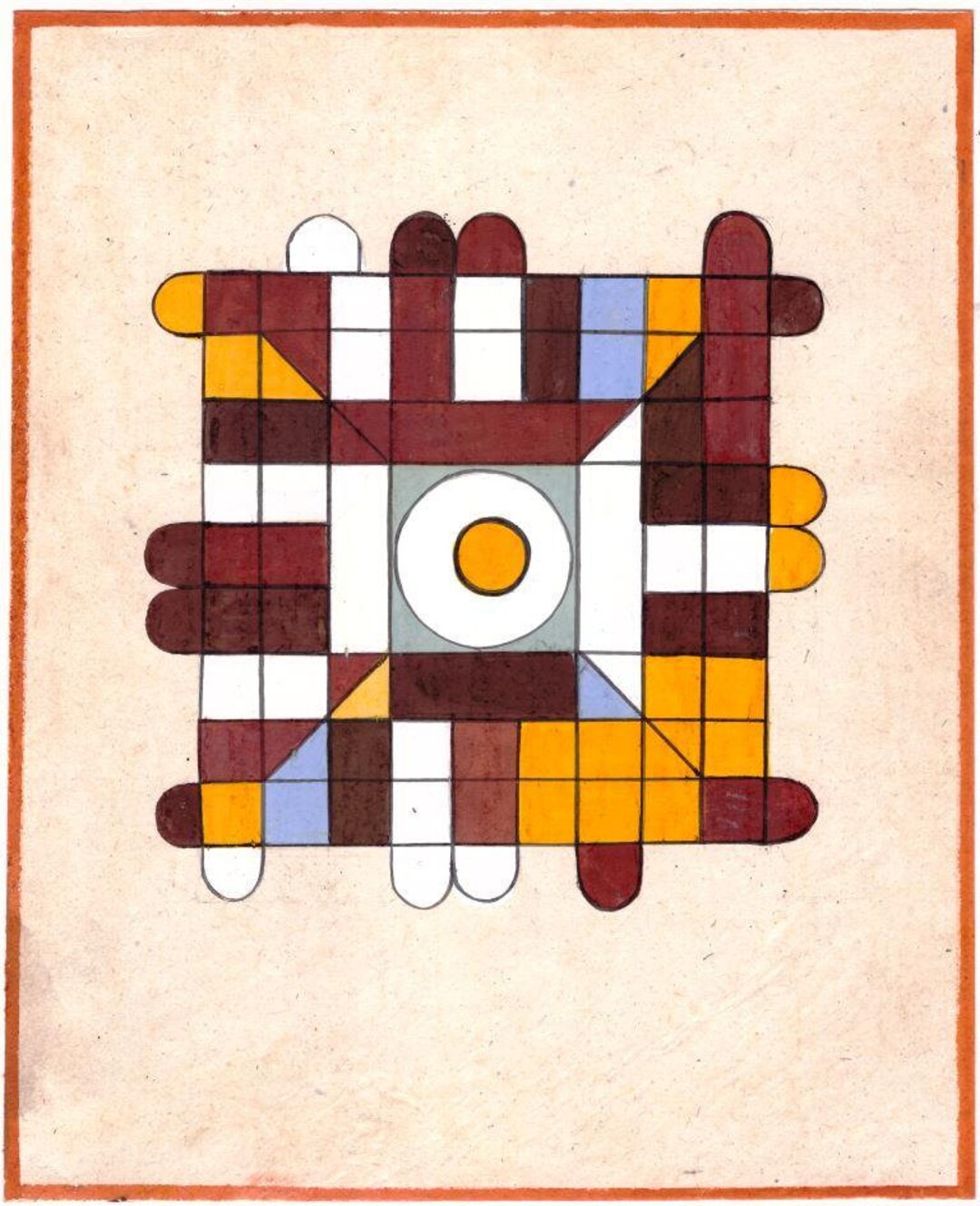 Tantra Painting on Old Paper Indian Spiritual Art Cosmic Energy Art ...