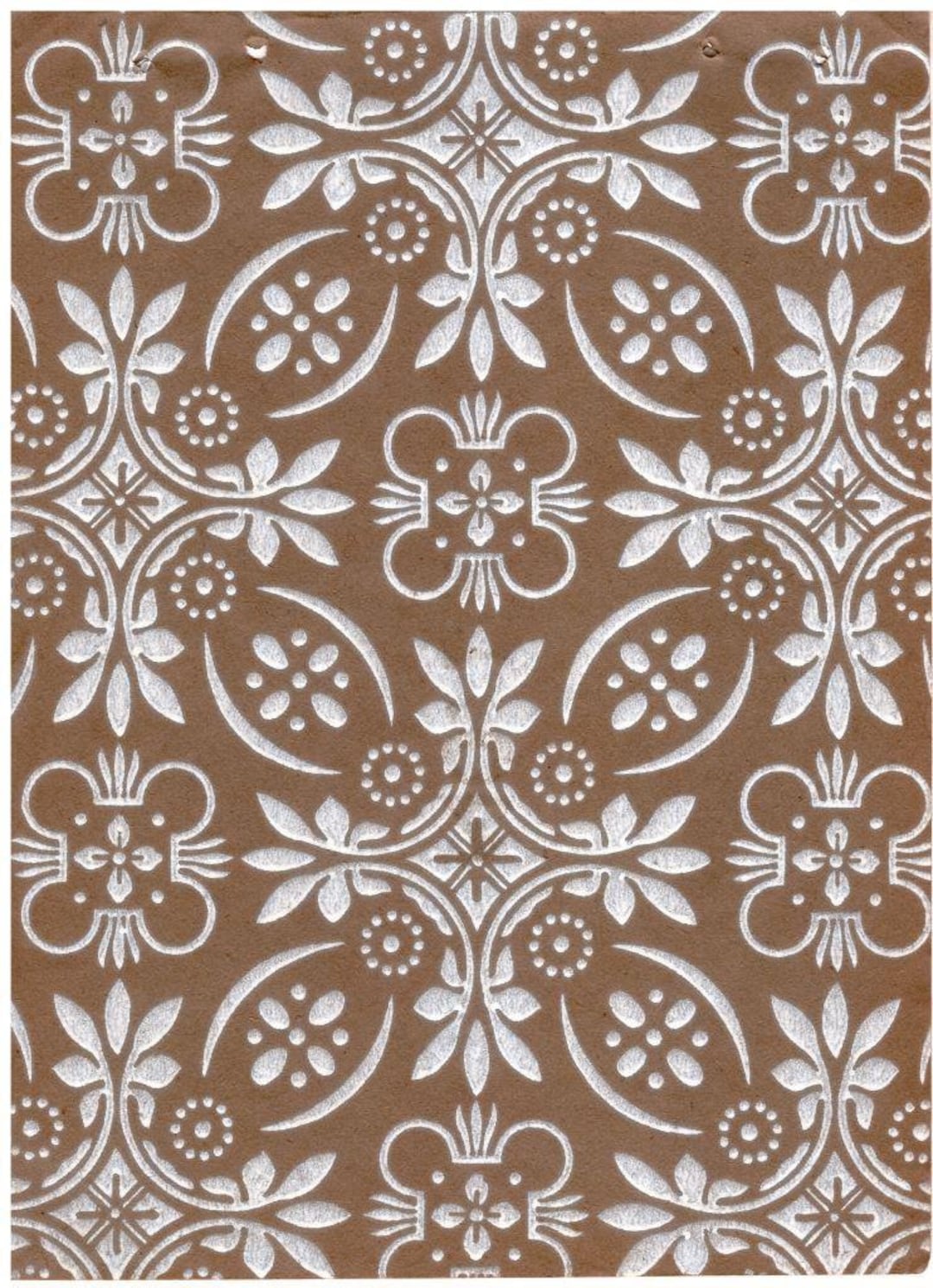 Vintage Print Hand Colored Wallpaper Catalogue Design Pattern Sample No ...