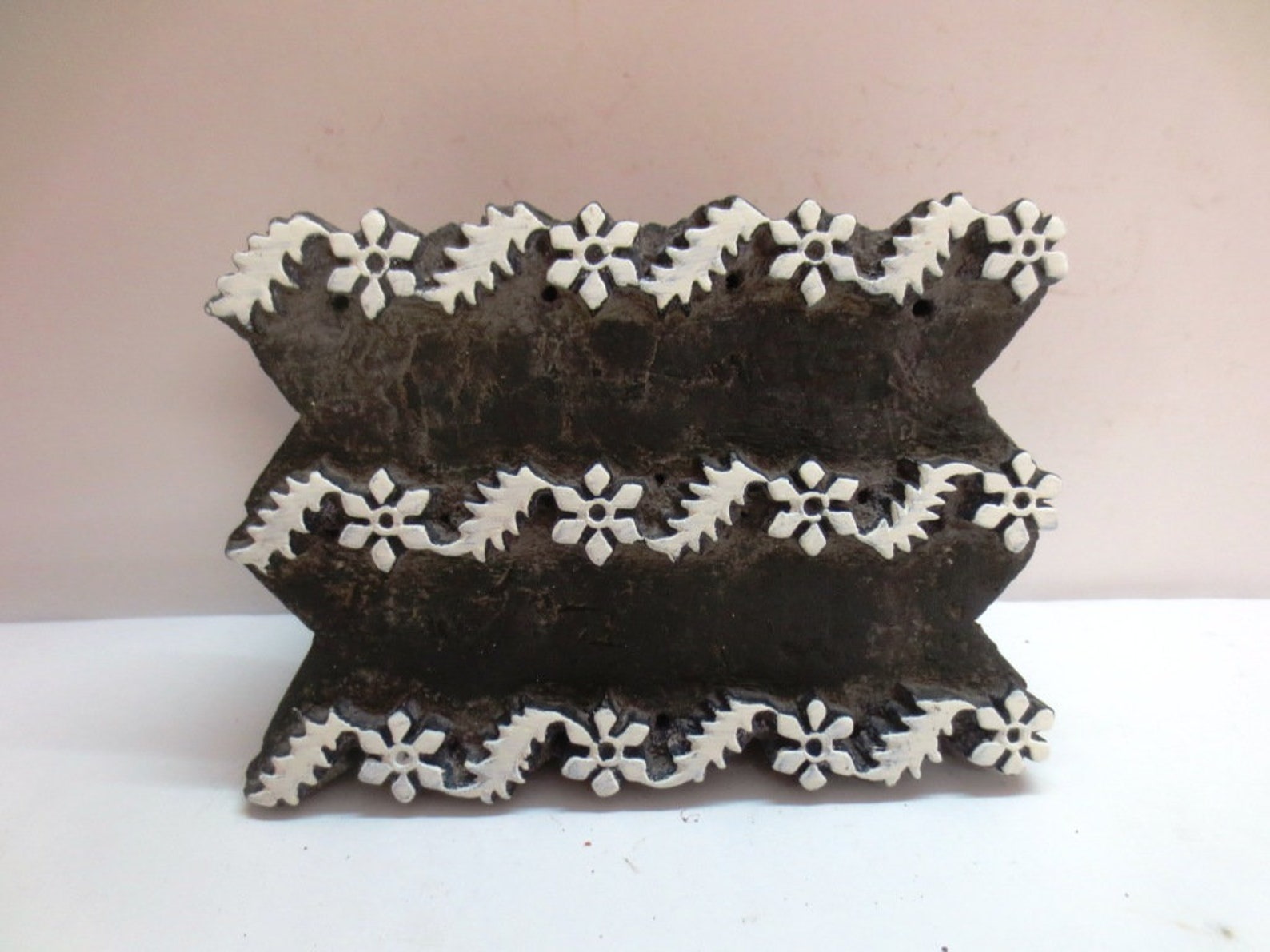 Indian Wooden Block Hand Carved Textile Printing Fabric Block Stamp ...