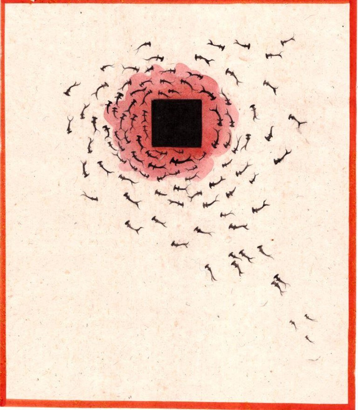 Tantra Painting on Old Paper Indian Spiritual Art Cosmic Energy Art ...