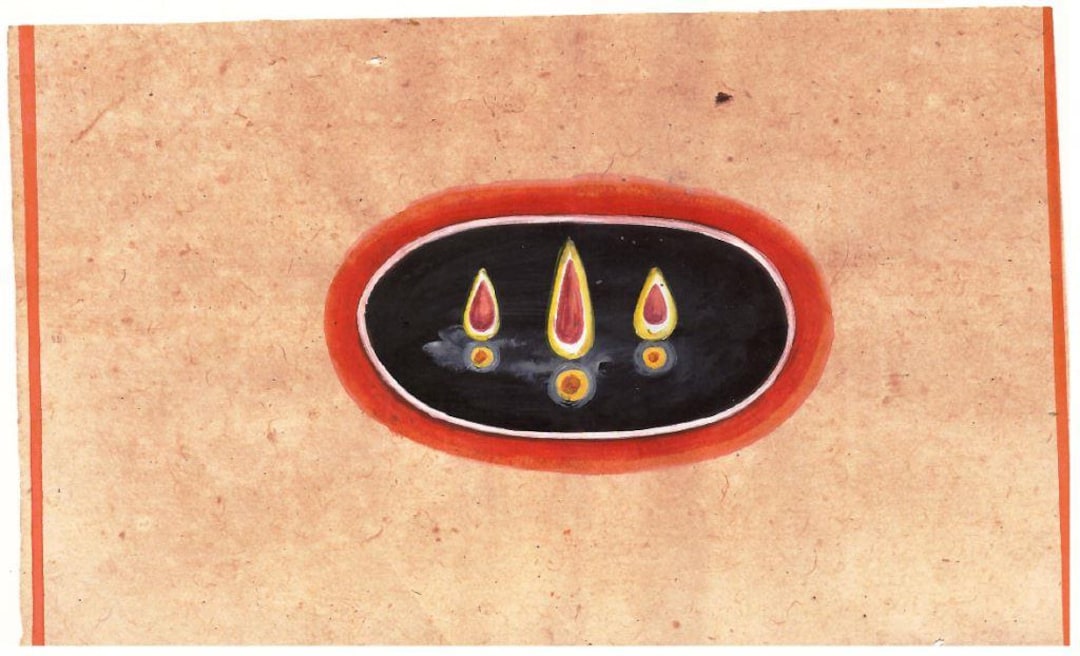 Tantra Painting on Old Paper Indian Spiritual Art Tantric Drawing ...