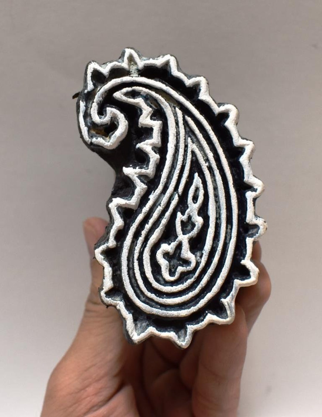 Indian Wooden Hand Block Stamp Fabric Ink Stamping Tattoo Art Pattern ...