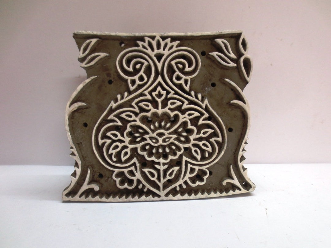 Indian Wooden Blocks Block Hand Carved Textile Printing on Fabric ...