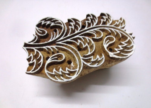 Indian Wooden Hand Block Print Stamp Clay Pottery Batik Wallpaper Tool ...