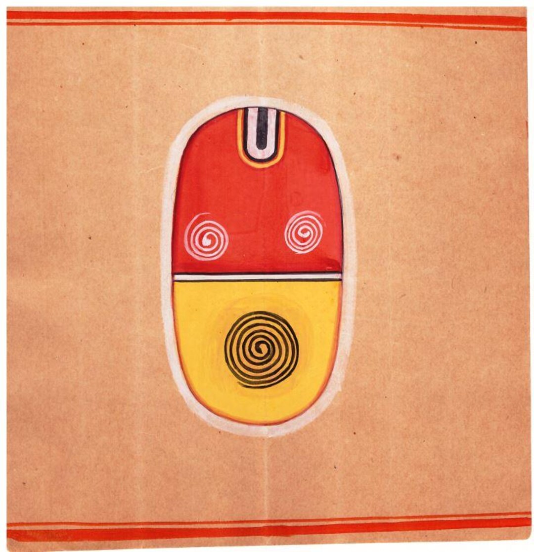 Tantra Painting on Old Paper Indian Spiritual Art Cosmic Energy Art ...