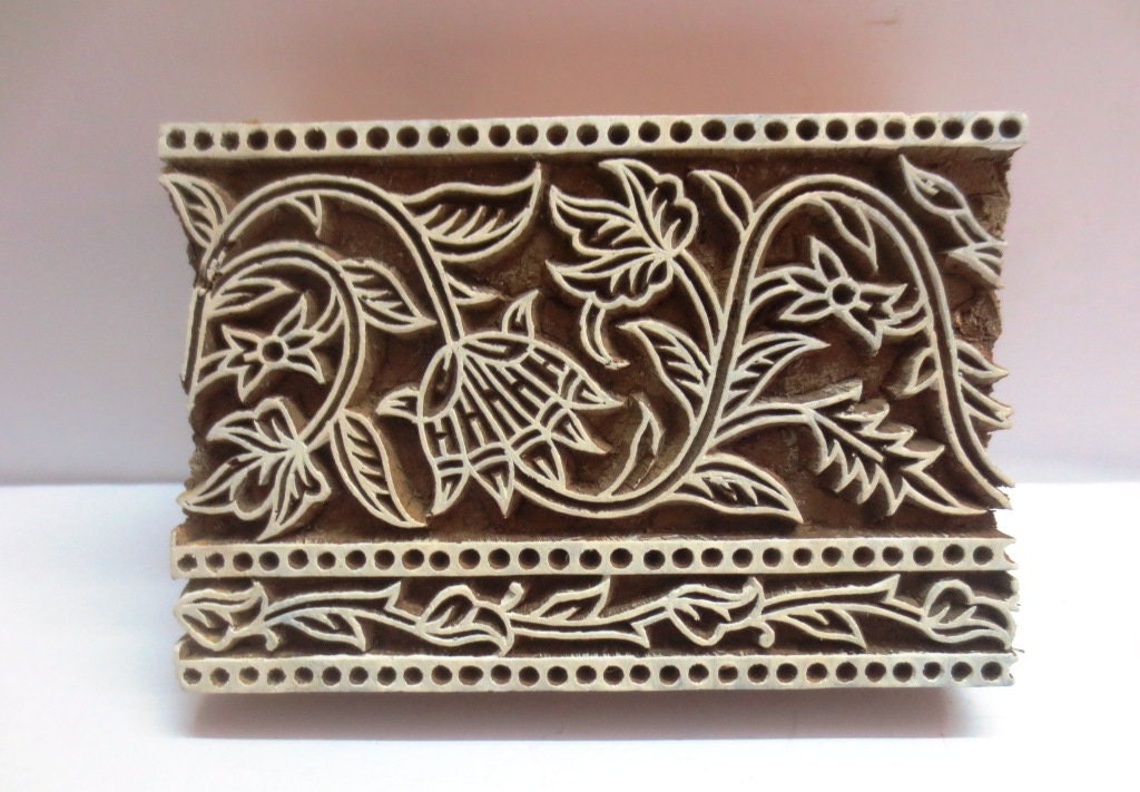 Indian Hand Carved Wooden Printing Blocks Wooden Printing - Etsy