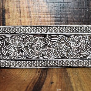 Indian Wooden Hand Block Print Stamp Antique Fine Floral Border - Etsy