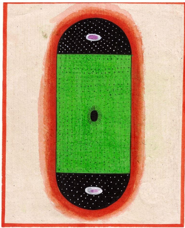 Tantra Painting on Old Paper Indian Spiritual Cosmic Energy Art ...