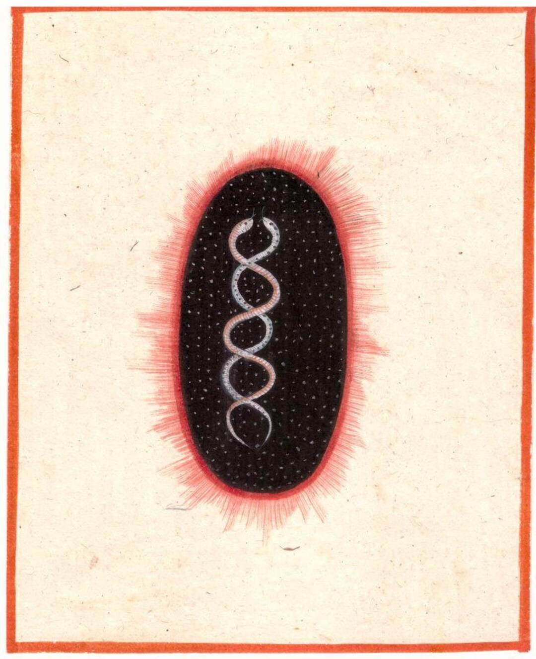 Tantra Painting on Old Paper Indian Spiritual Art Cosmic Energy Art ...