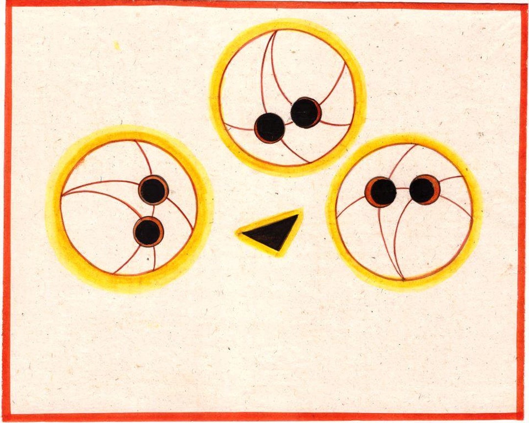 Tantra Painting on Old Paper Indian Spiritual Art Cosmic Energy Art ...