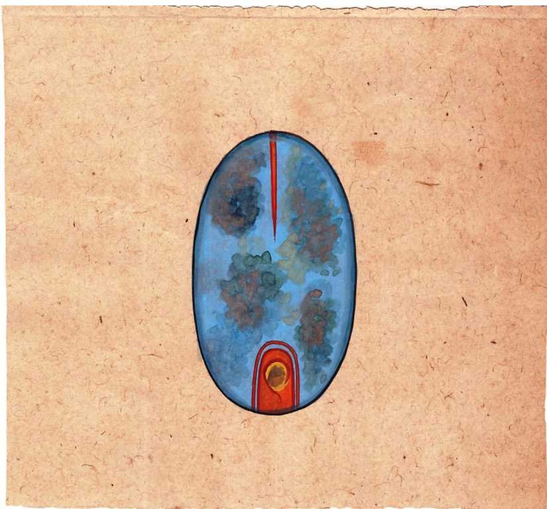 Tantra Painting on Old Paper Indian Spiritual Art Cosmic Energy Art ...