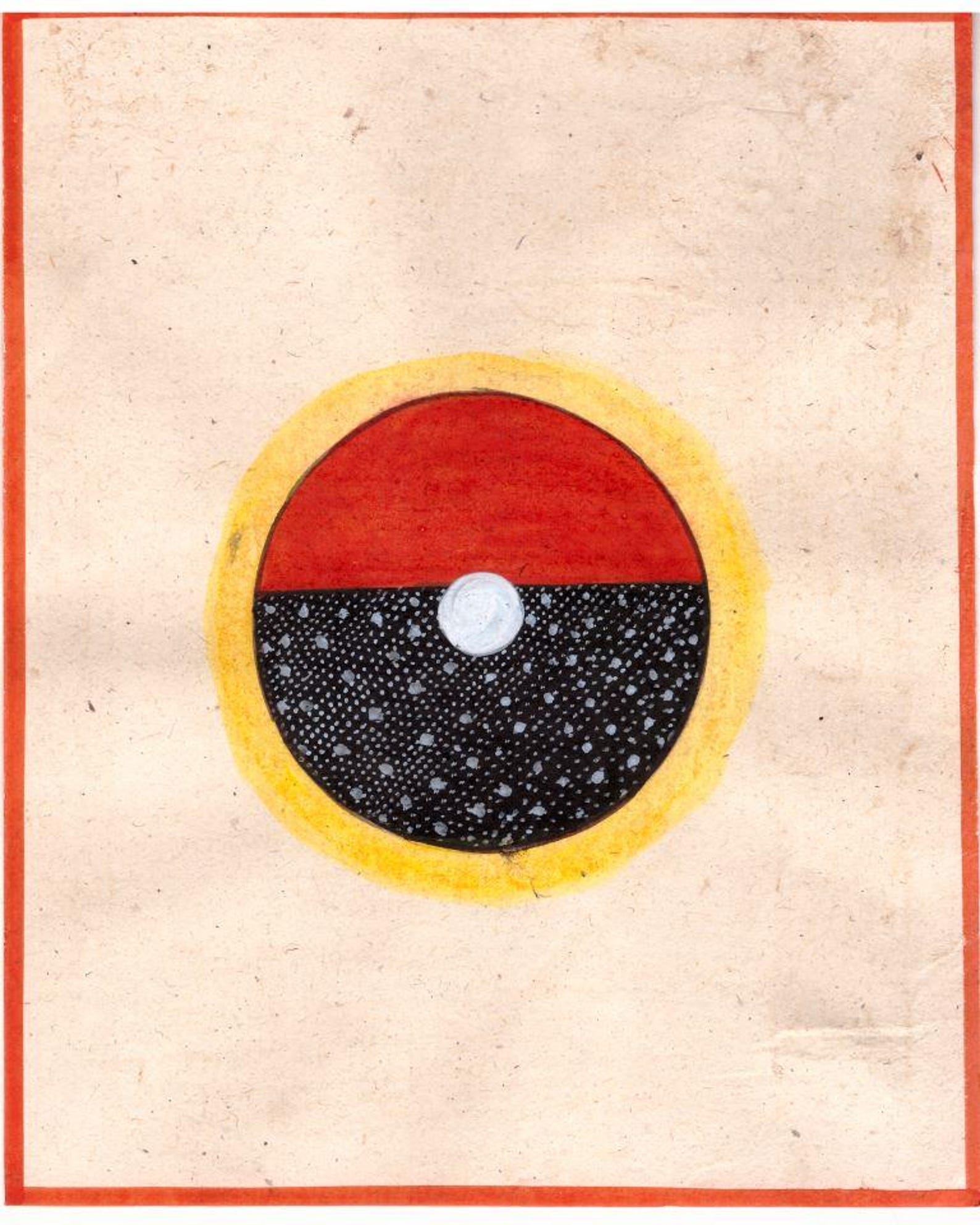 Tantra Painting on Old Paper Indian Spiritual Art Cosmic Energy Art ...